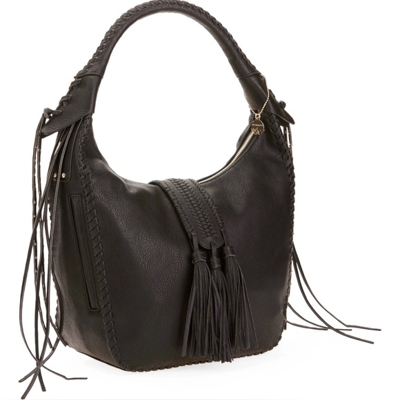 Big Buddha | Bags | Big Buddha Black Fringe Shoulder Bag Large Boho ...